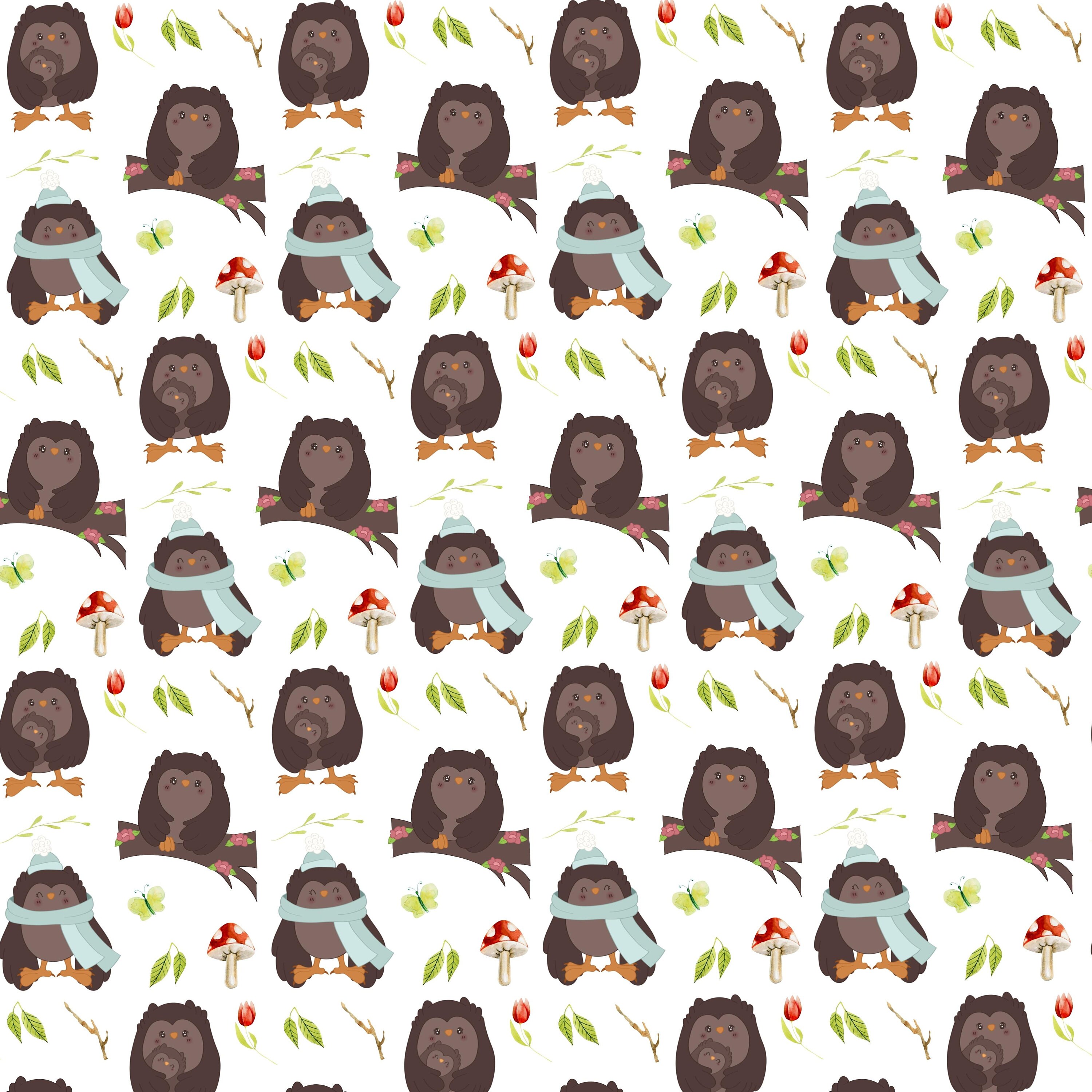 Owls Digital Paper Owl Scrapbooking Paper Junk Journals - Etsy