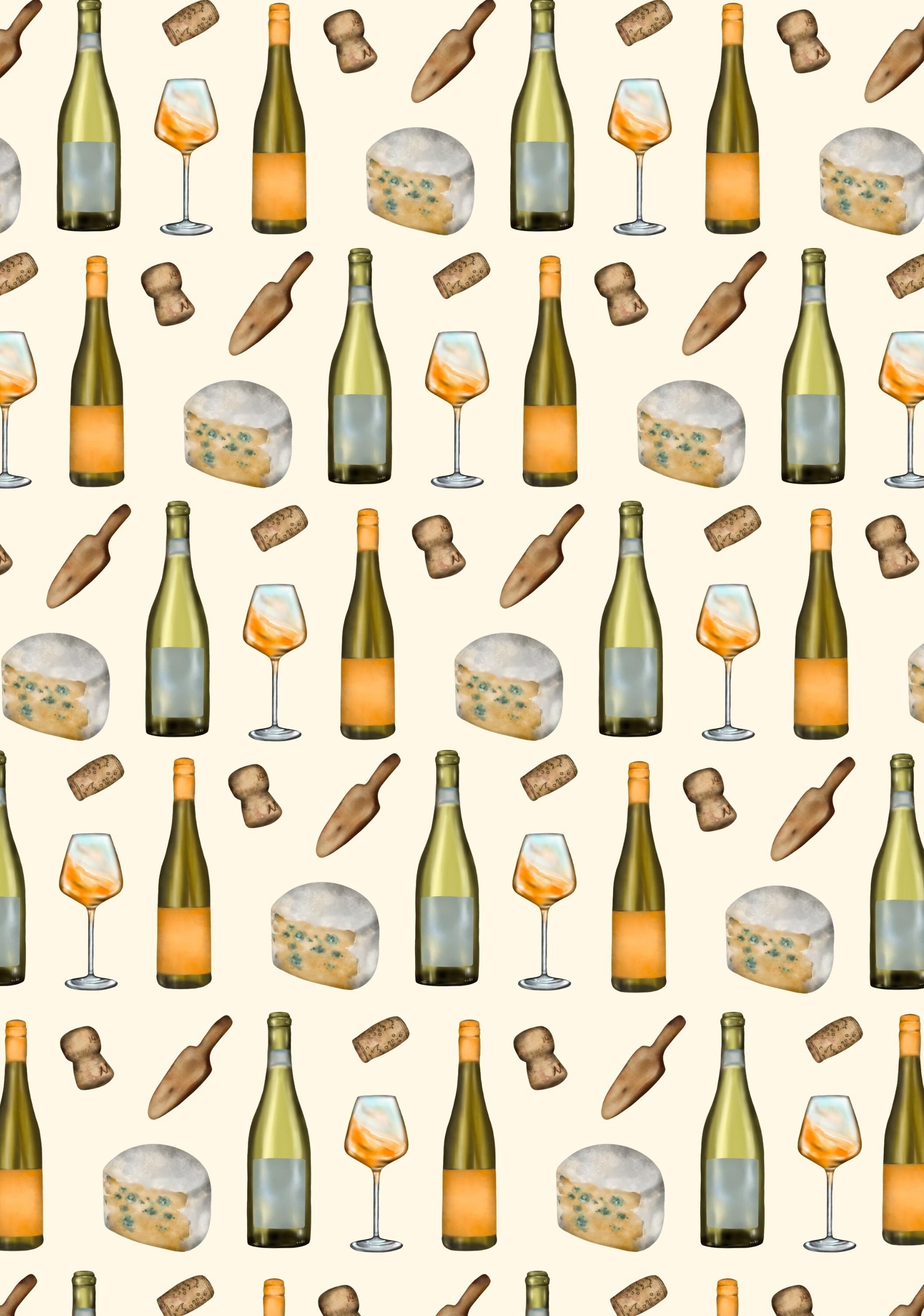 Wine Lovers Digital Paper A4 Size - Etsy