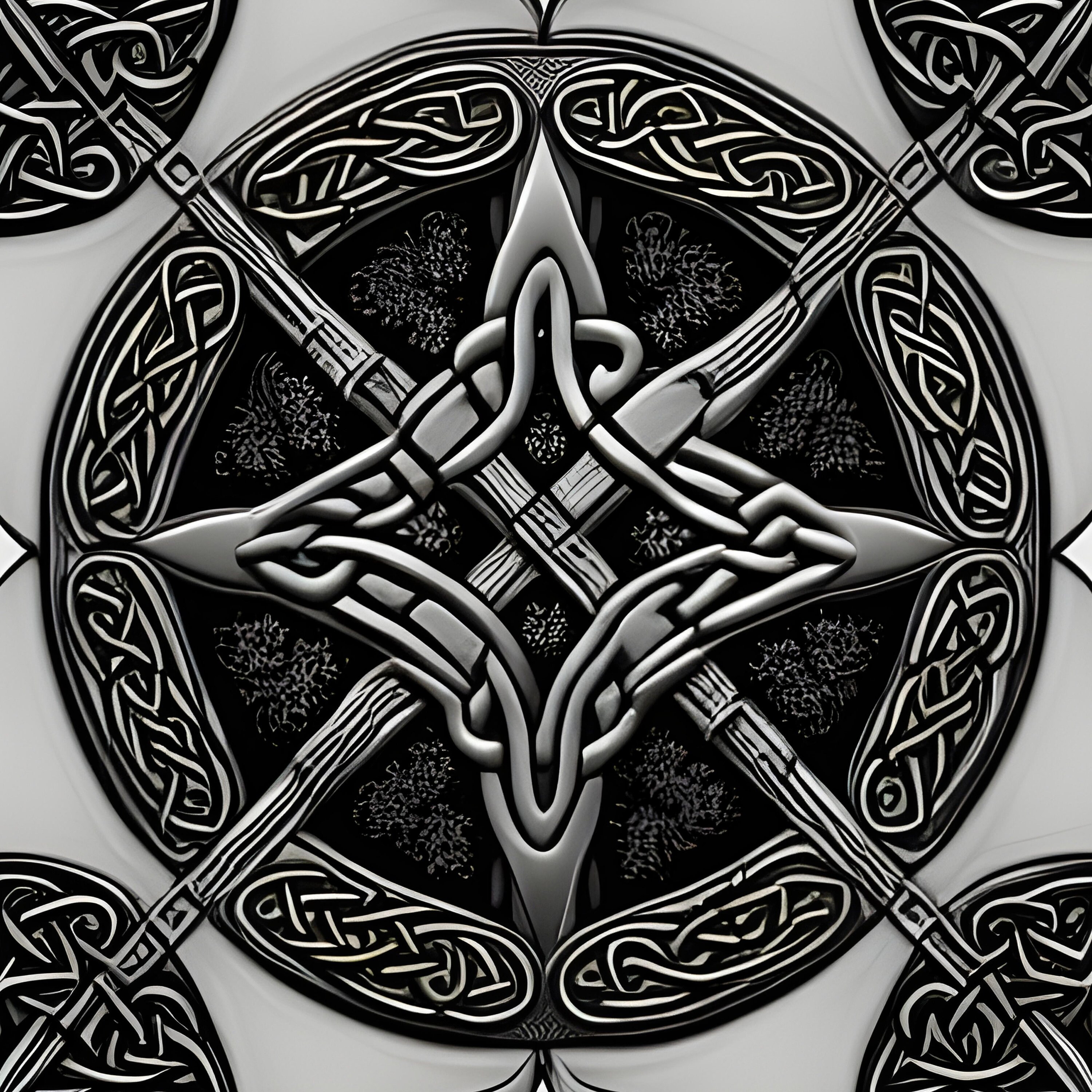Celtic Knot Style Digital Paper Scrapbooking Paper, Junk Journal ...