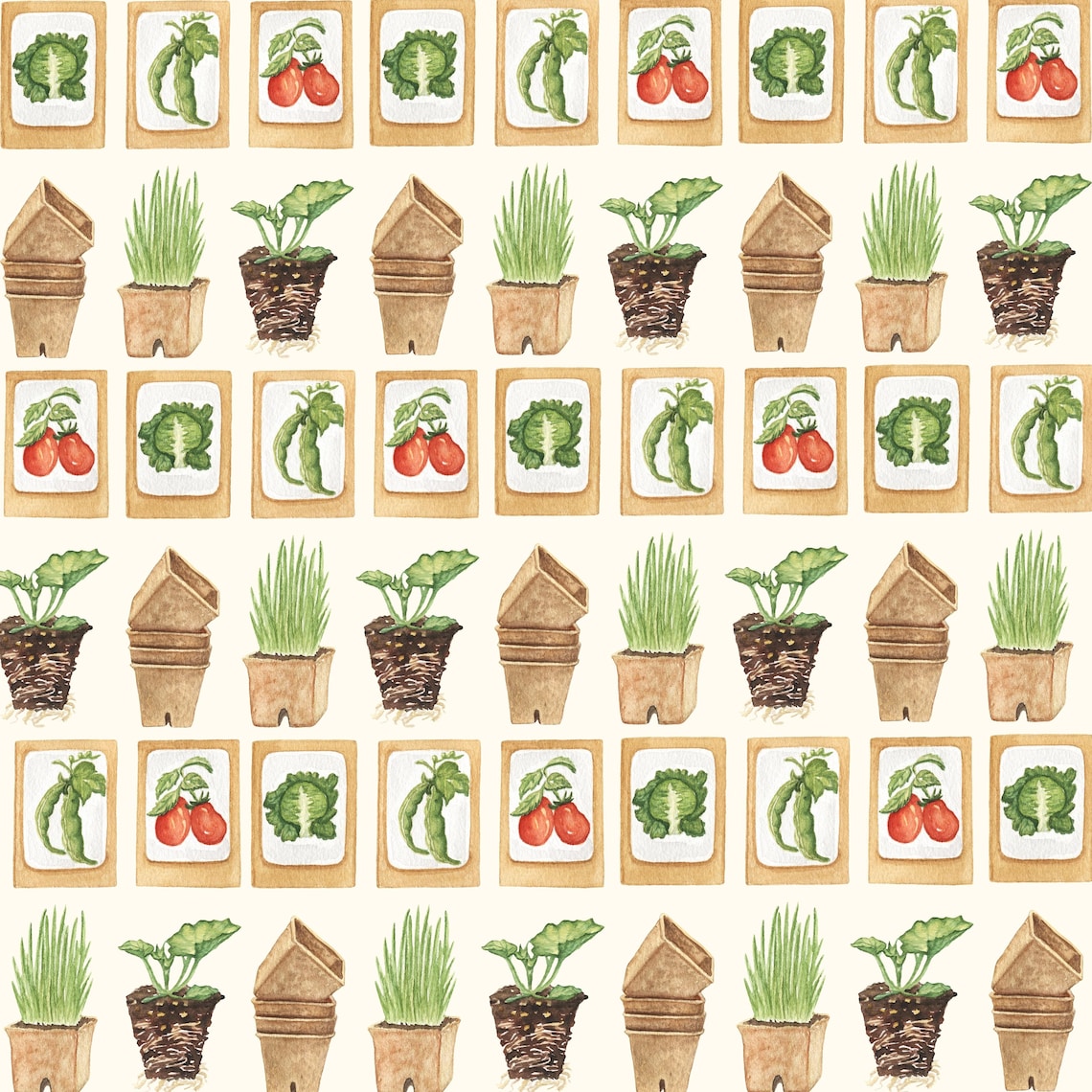 Gardening Digital Paper Garden Scrapbook Paper Papercrafts - Etsy