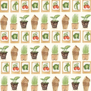 Gardening Digital Paper, Garden Scrapbook Paper, Papercrafts, Junk ...