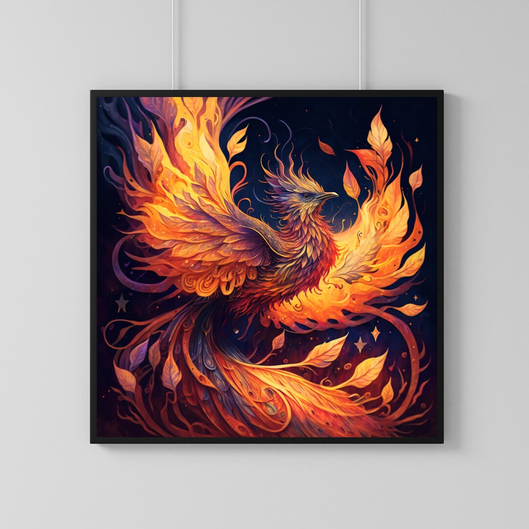 Phoenix Wall Art - Phoenix, Digital Art, AI Art, Poster, Printable ...