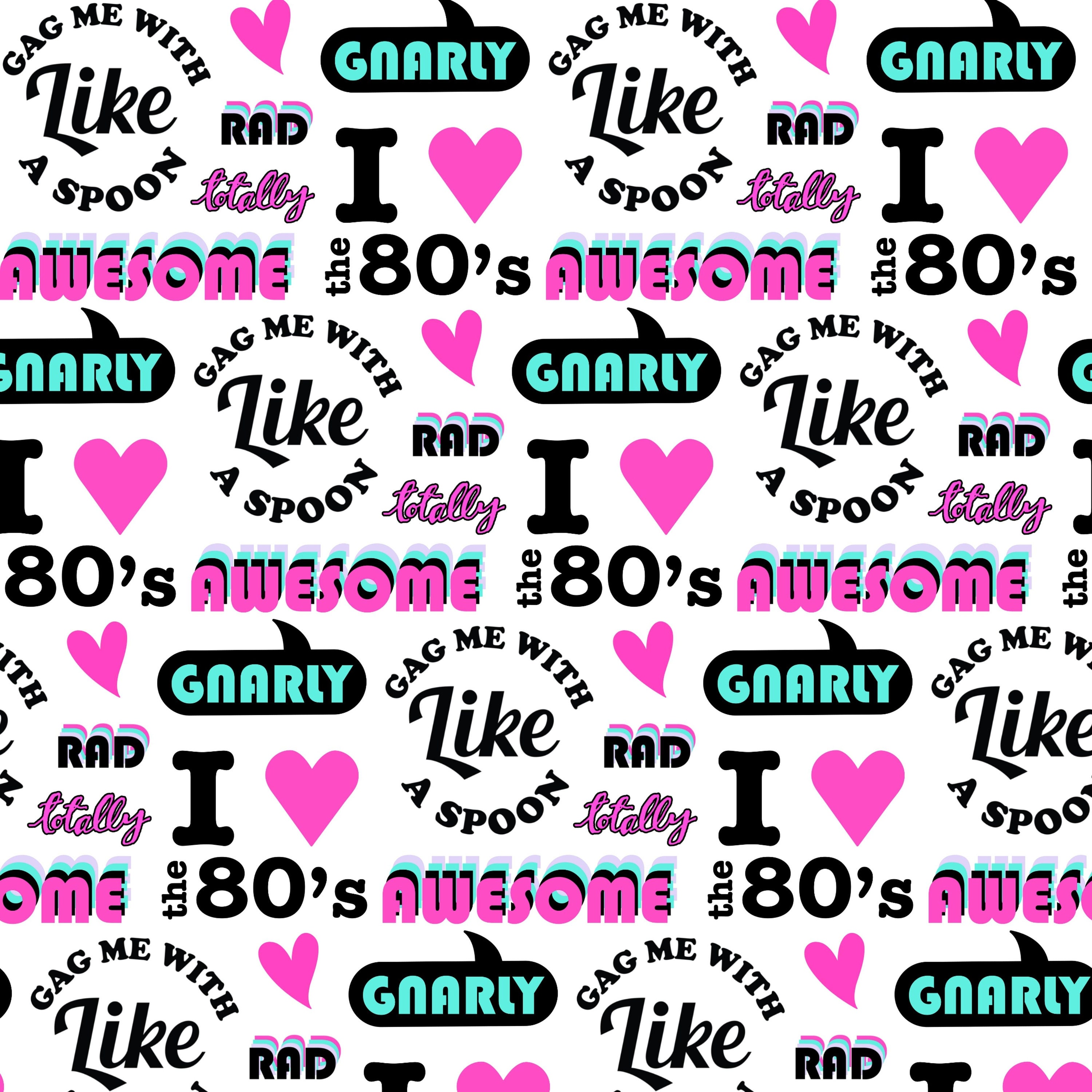 I Love the 80's Digital Paper Craft Paper Scrapbooking - Etsy