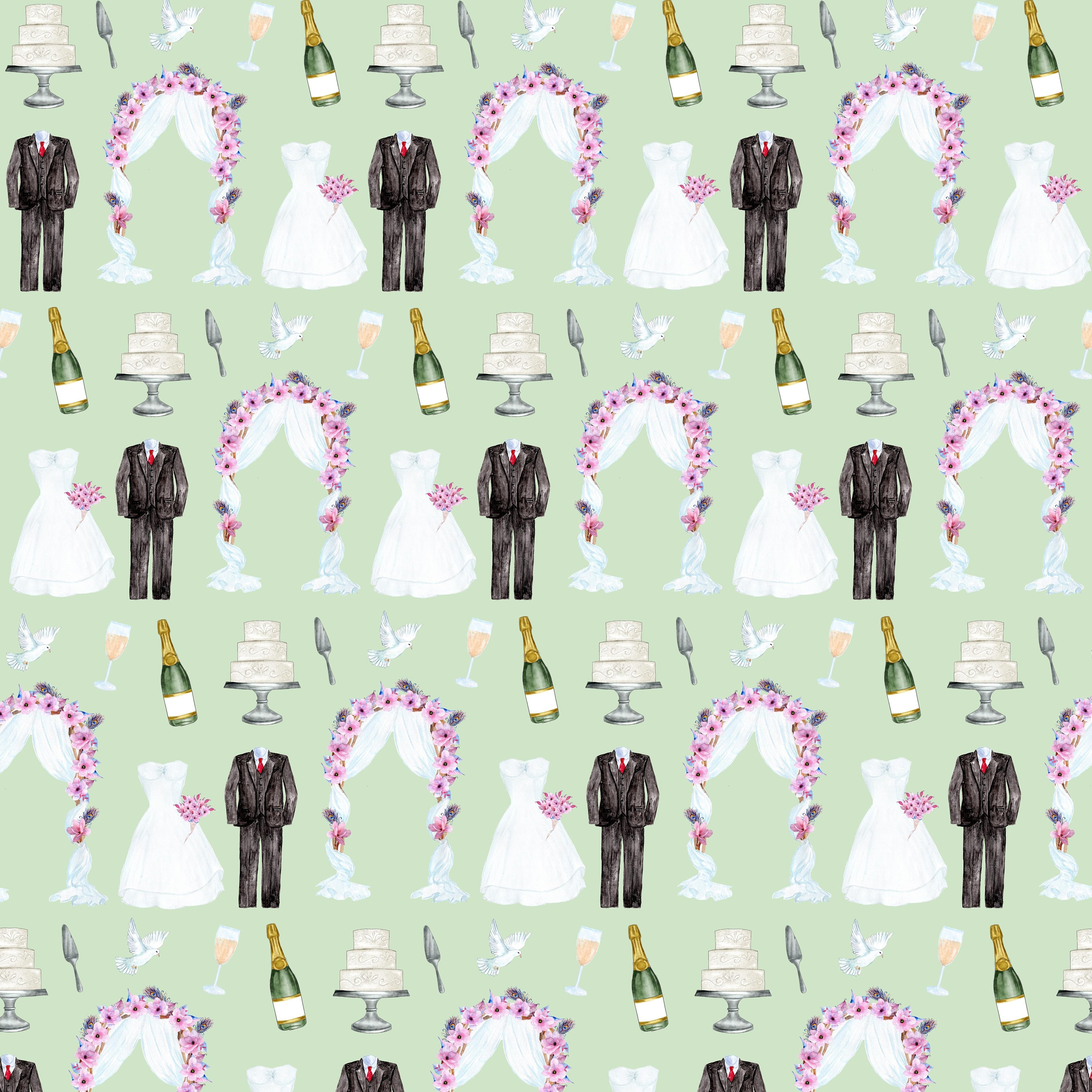 Wedding Digital Paper Wedding Scrapbook Paper Craft Paper - Etsy