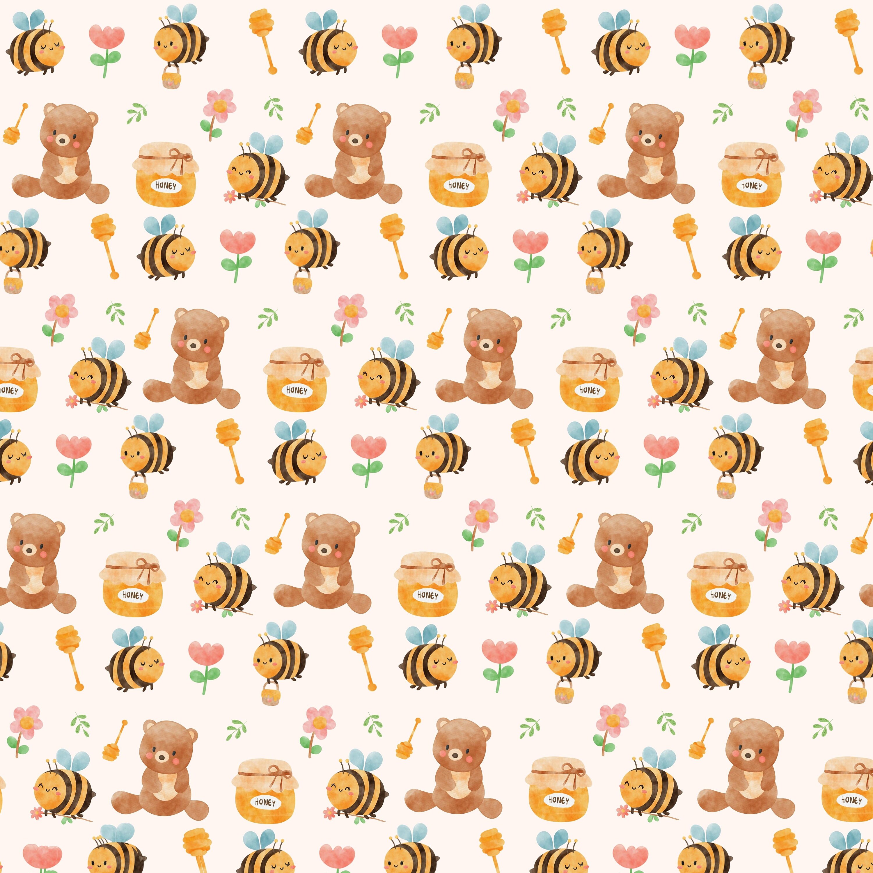 More Bumble Bees Digital Paper Bee Scrapbooking Paper for - Etsy