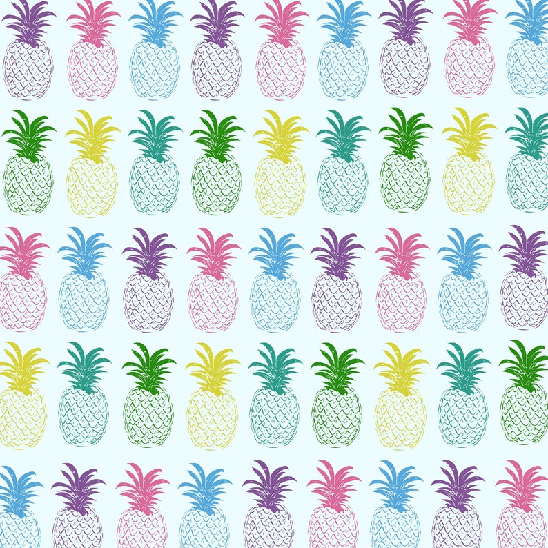Pineapple Digital Paper Pineapple Scrapbook Paper, Craft Paper, Digital ...