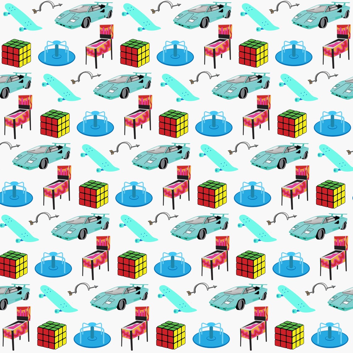 I Love the 80's Digital Paper Craft Paper Scrapbooking - Etsy