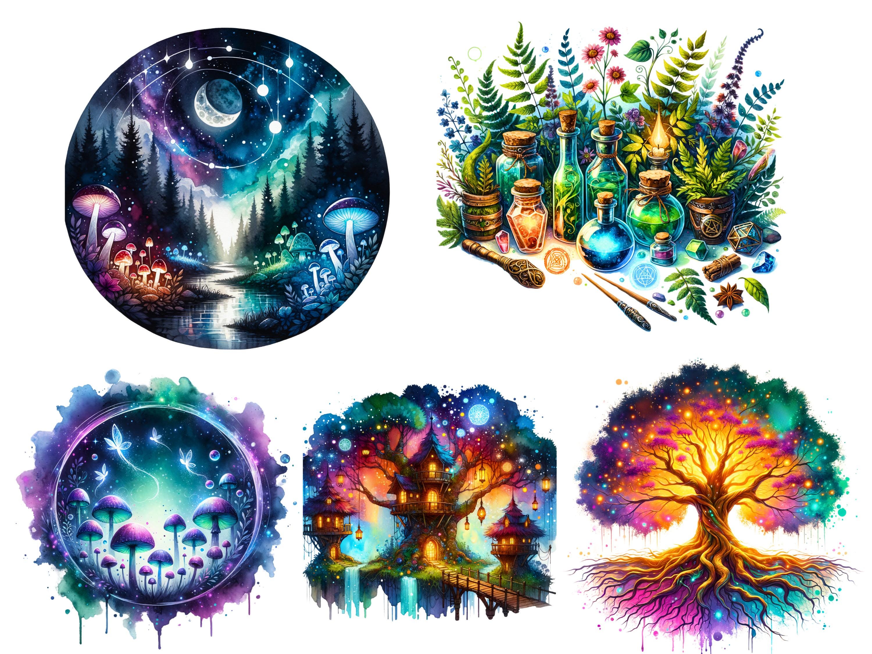 Enchanted Forest Clipart - Magic Forest PNG - Mystical - Transparent ...