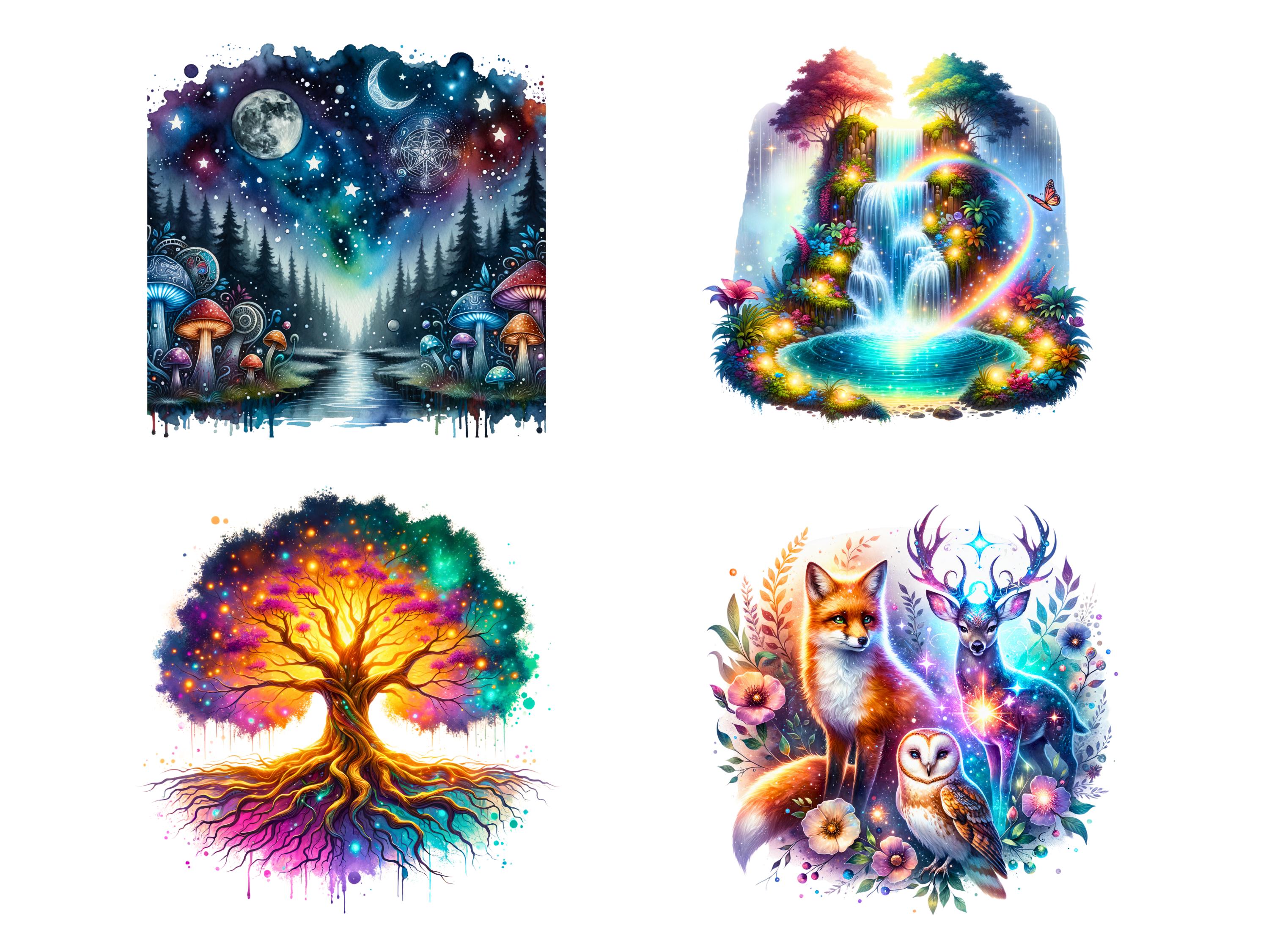 Enchanted Forest Clipart - Magic Forest PNG - Mystical - Transparent ...