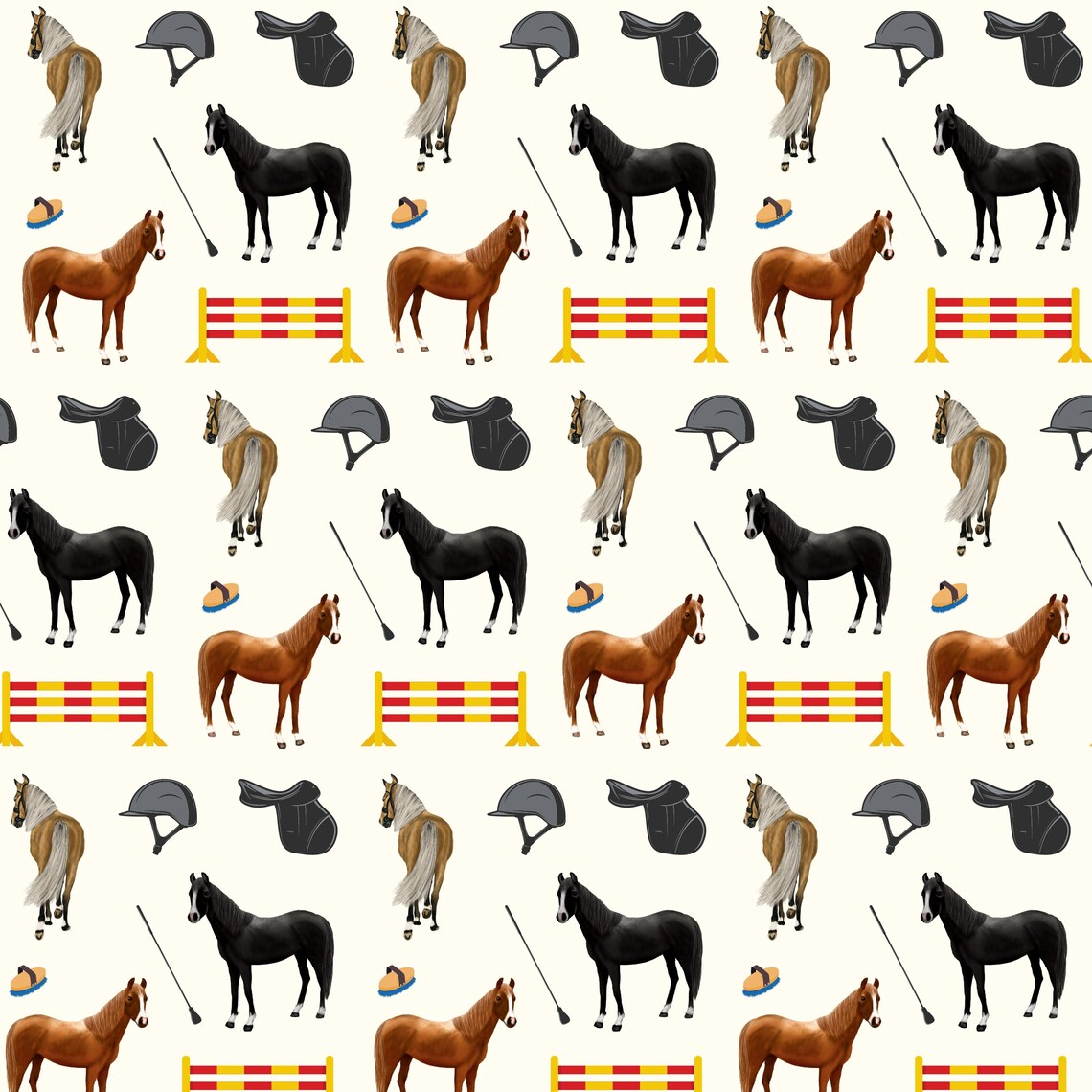 Horses Digital Paper Horse Scrapbooking Paper Junk - Etsy