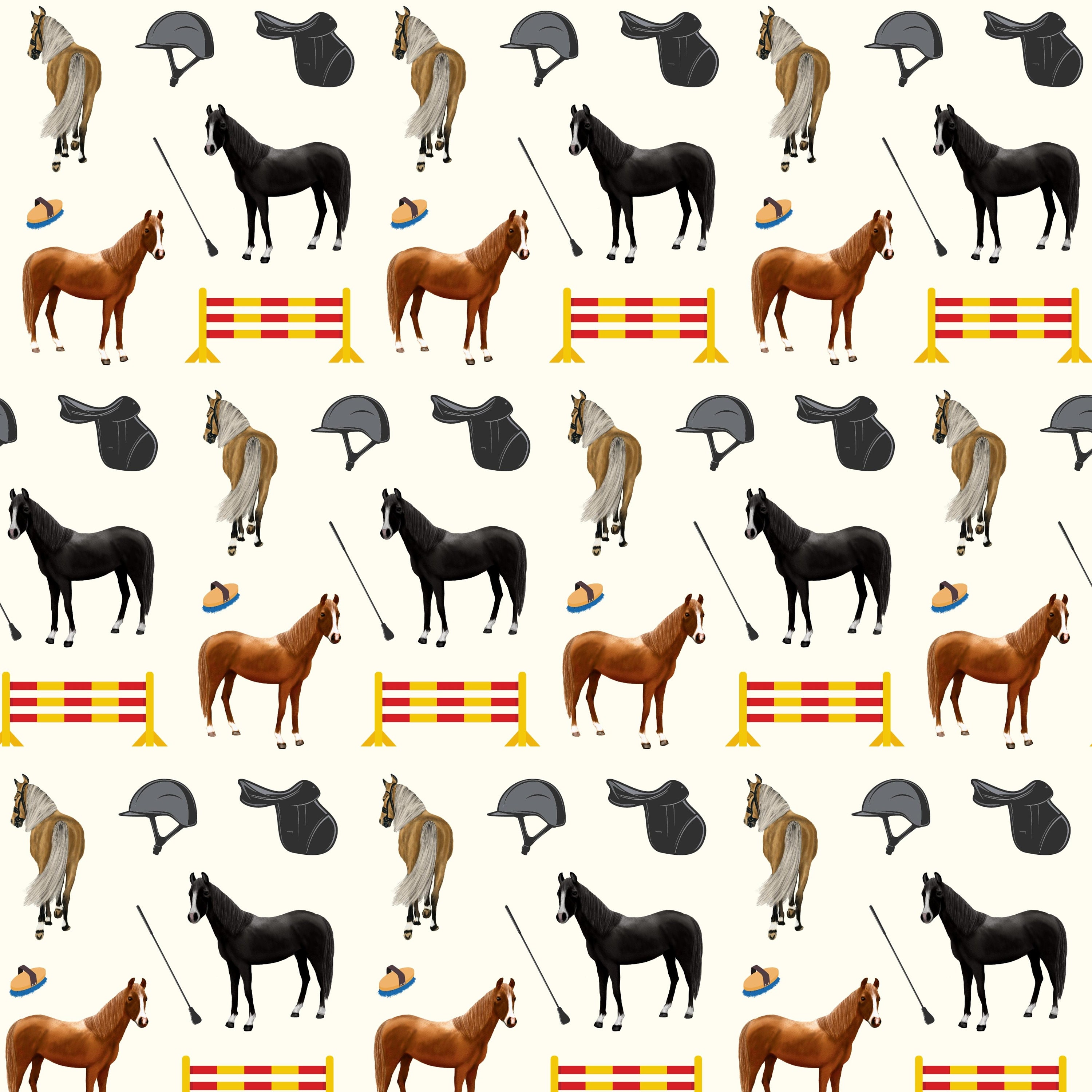 Horses Digital Paper Horse Scrapbooking Paper Junk - Etsy