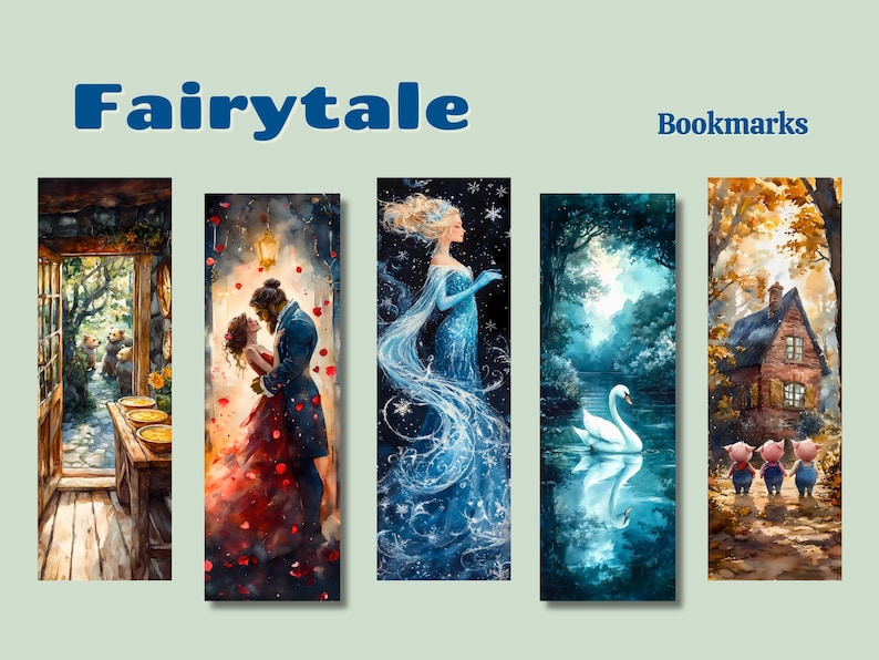 Fairytale Bookmarks - Storybook - Downloadable Bookmark Sublimations ...