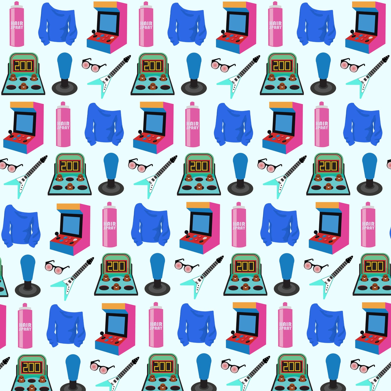 I Love the 80's Digital Paper Craft Paper Scrapbooking - Etsy