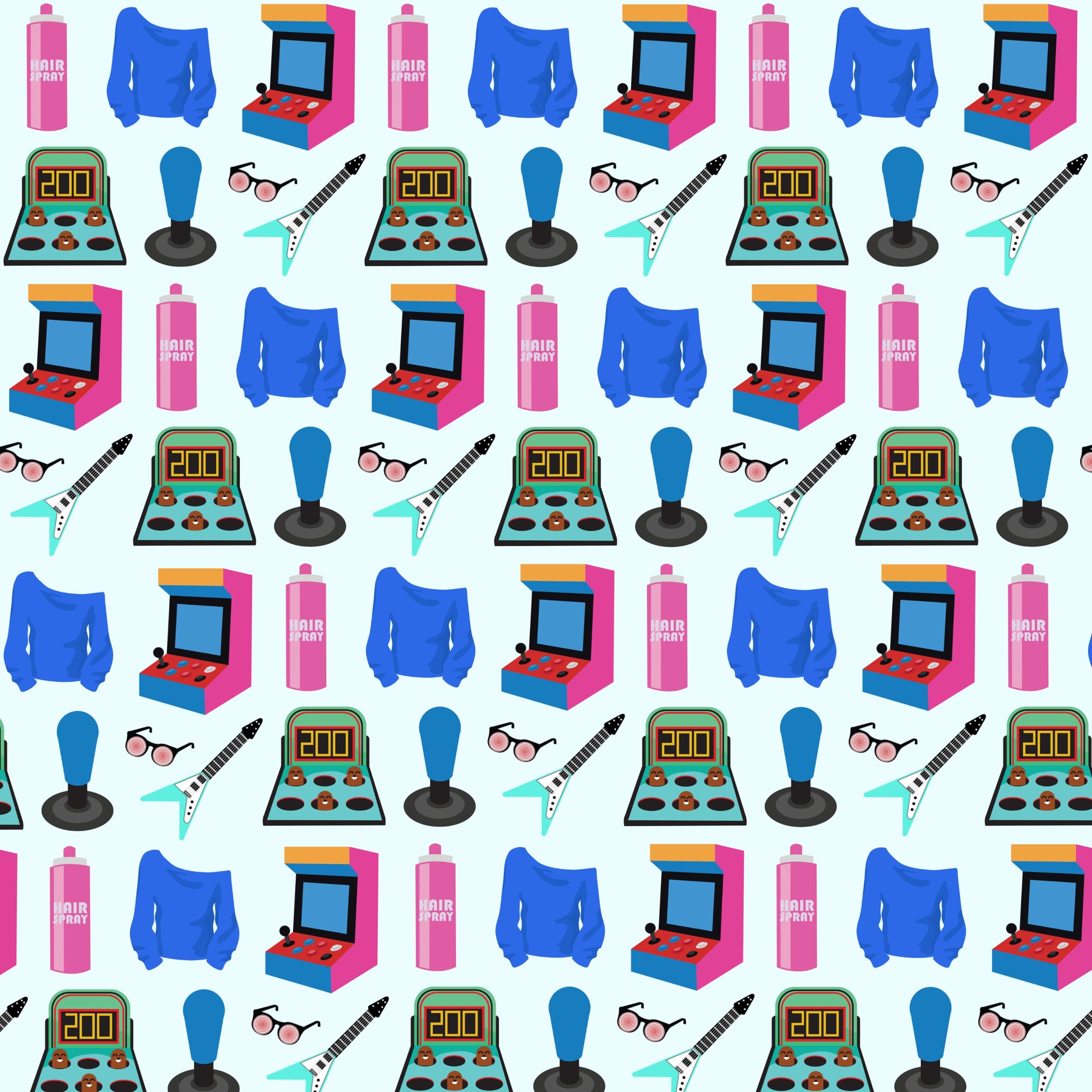 I Love the 80's Digital Paper Craft Paper Scrapbooking - Etsy