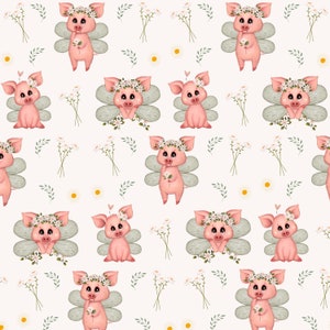 Pigs Digital Paper - Pig Scrapbooking Paper, Junk Journals, Pattern ...
