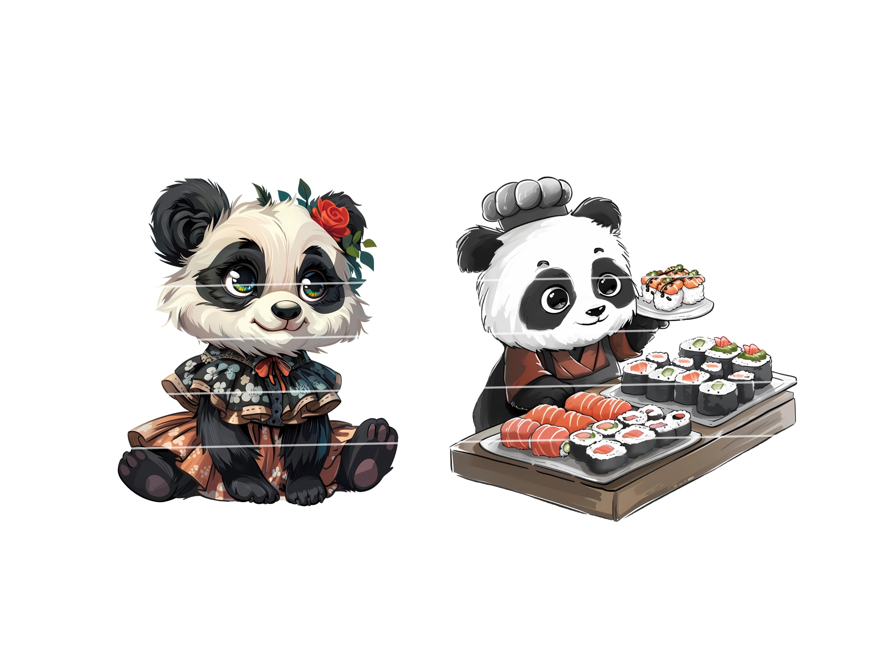 Kawaii Panda Clip Art Chibi Pandas, Clipart, Scrapbook, Cards ...