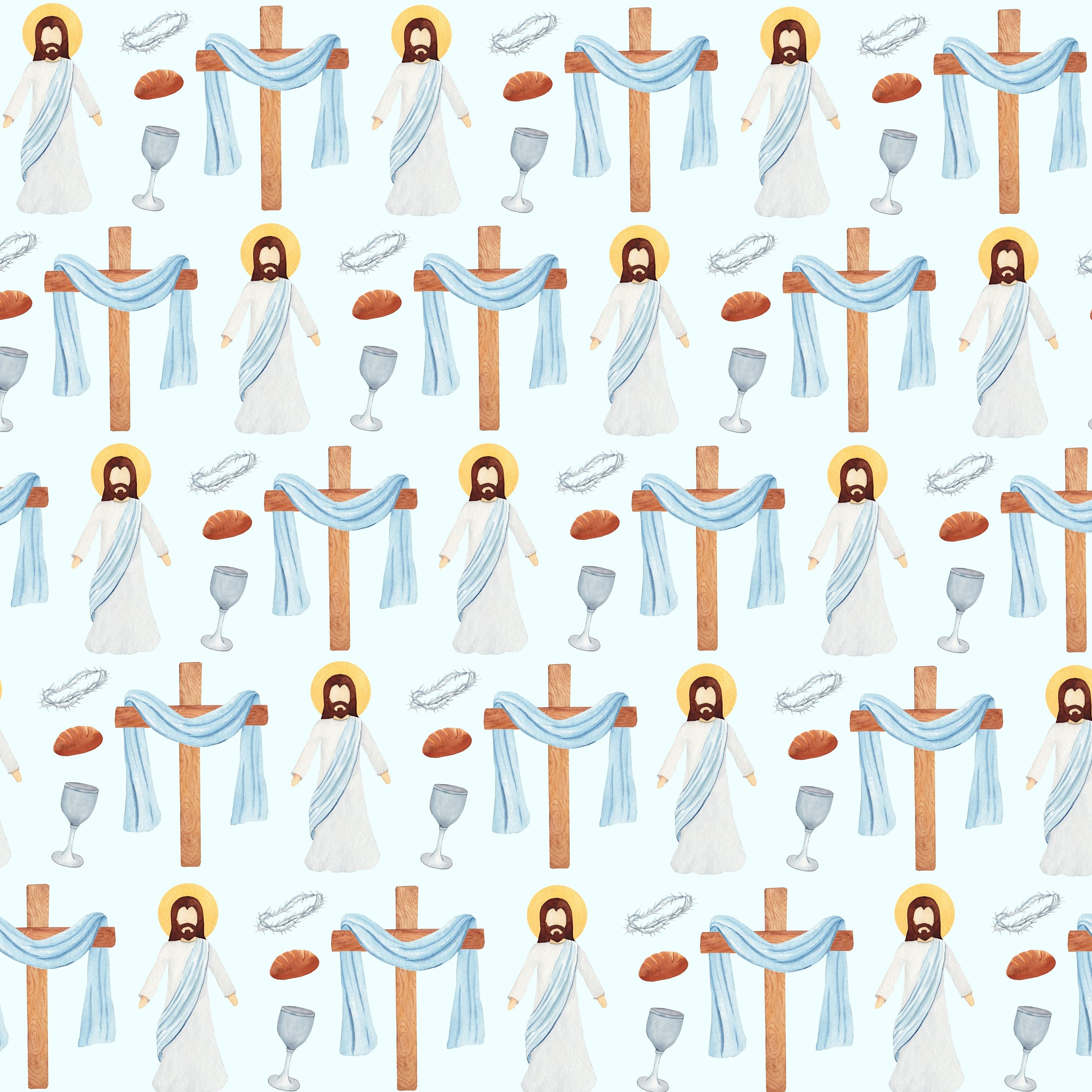 Christian Easter Digital Paper Religious Scrapbook Paper Jesus - Etsy