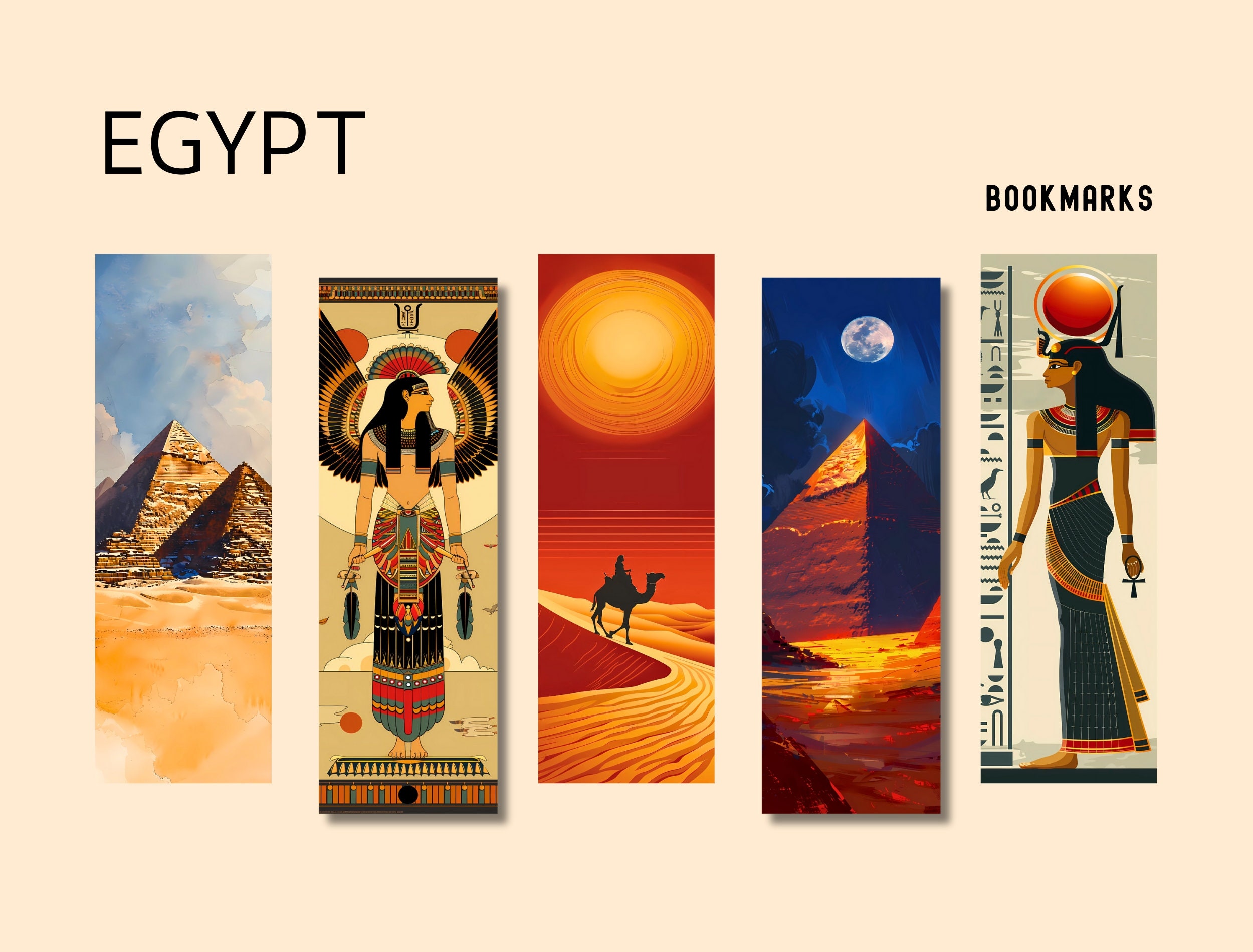 Egypt Bookmarks Bookmark PNG, Sublimation, Downloadable Bookmark - Etsy