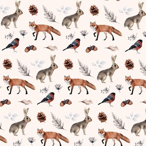 Forest Animals Digital Paper - Forest Scrapbooking Paper - Junk ...