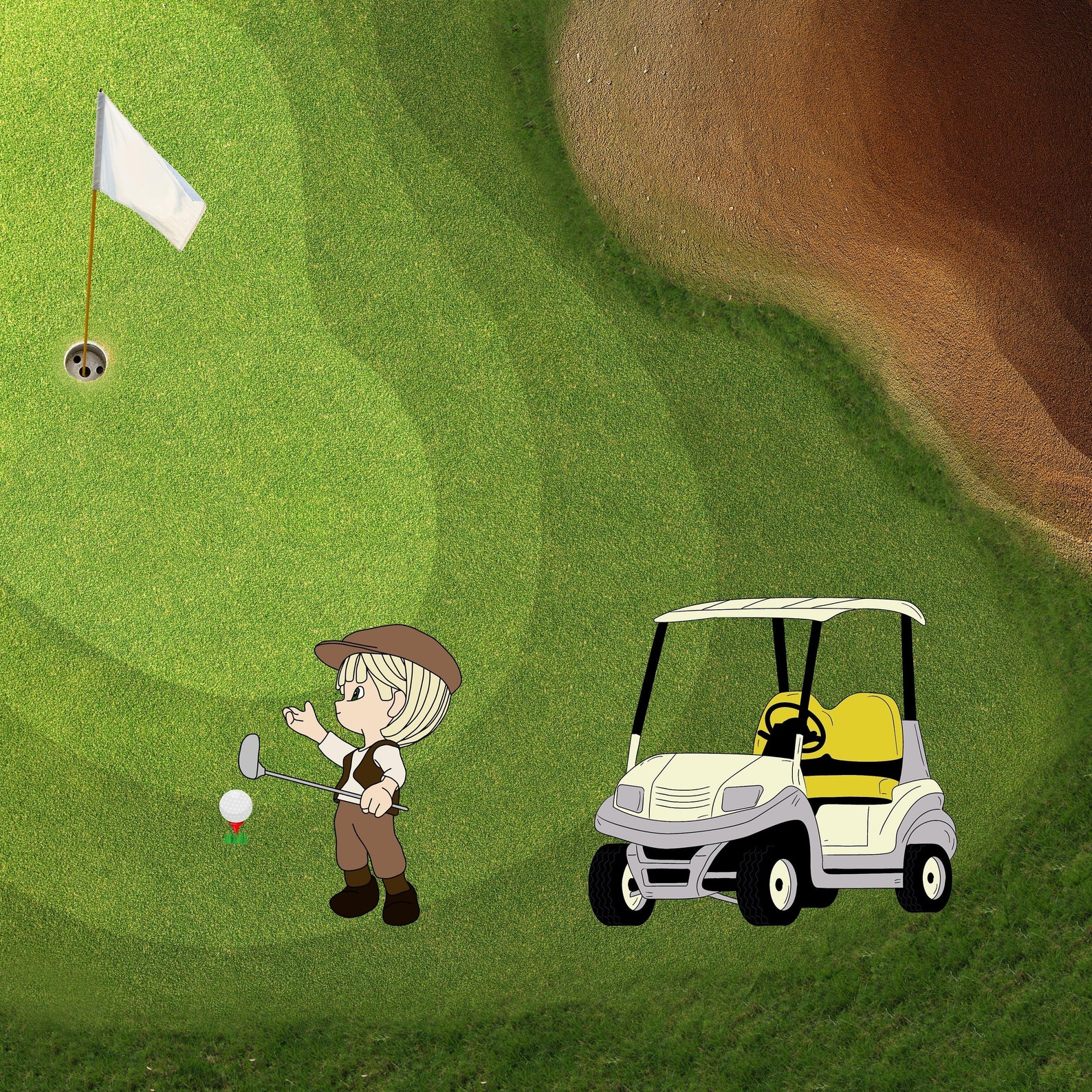 Golf Digital Paper - Golfing Scrapbook Paper, Digital Download ...