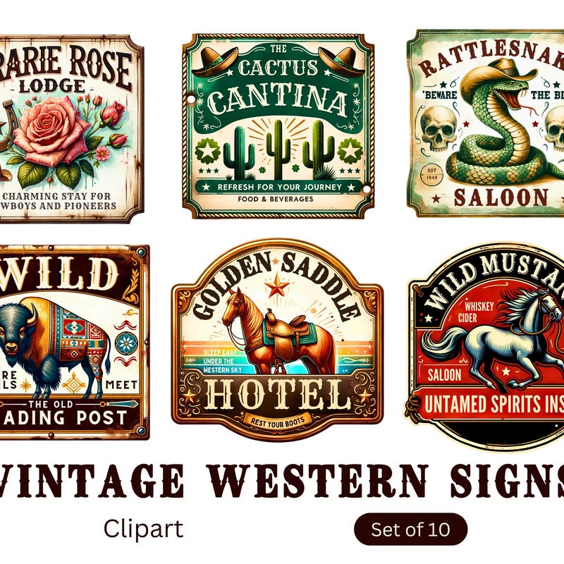 Vintage Wild West Signs - Etsy UK
