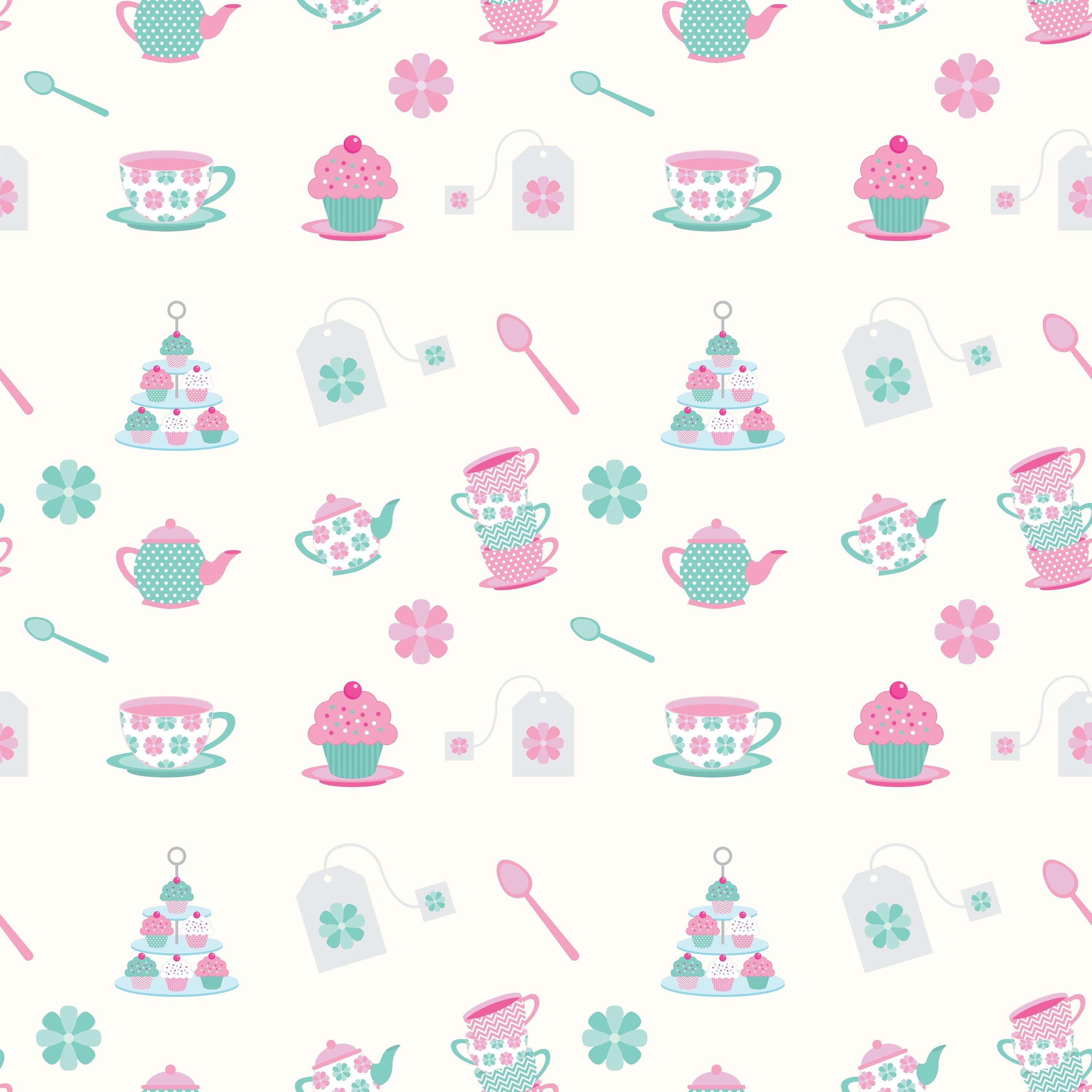 Tea Party Seamless Digital Paper Scrapbooking Paper Junk - Etsy