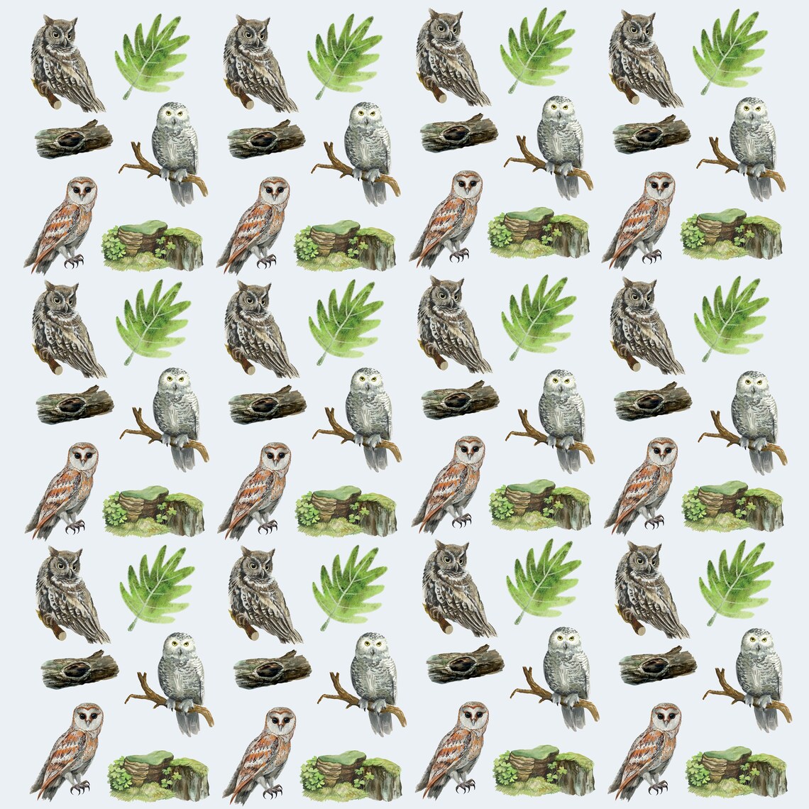 Forest Animals Digital Paper Forest Scrapbooking Paper | Etsy