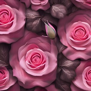 Rose Digital Paper - Roses Digital Art, Digital Print, Scrapbook Paper ...