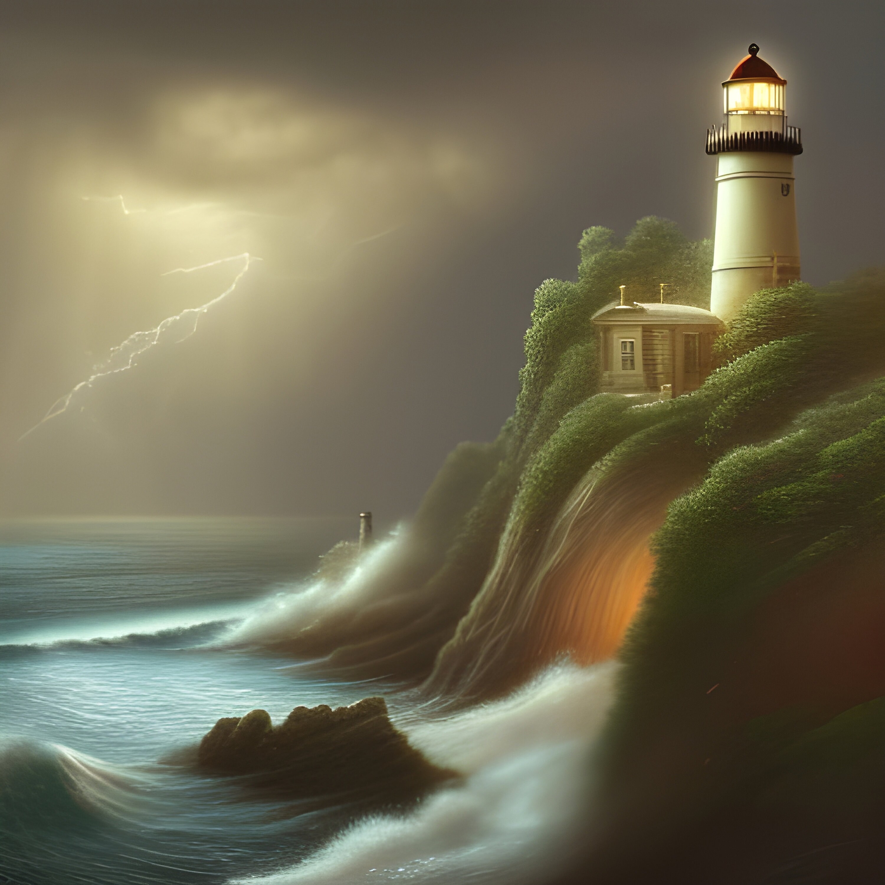 Lighthouse Digital Paper Digital Print Wall Art Poster - Etsy