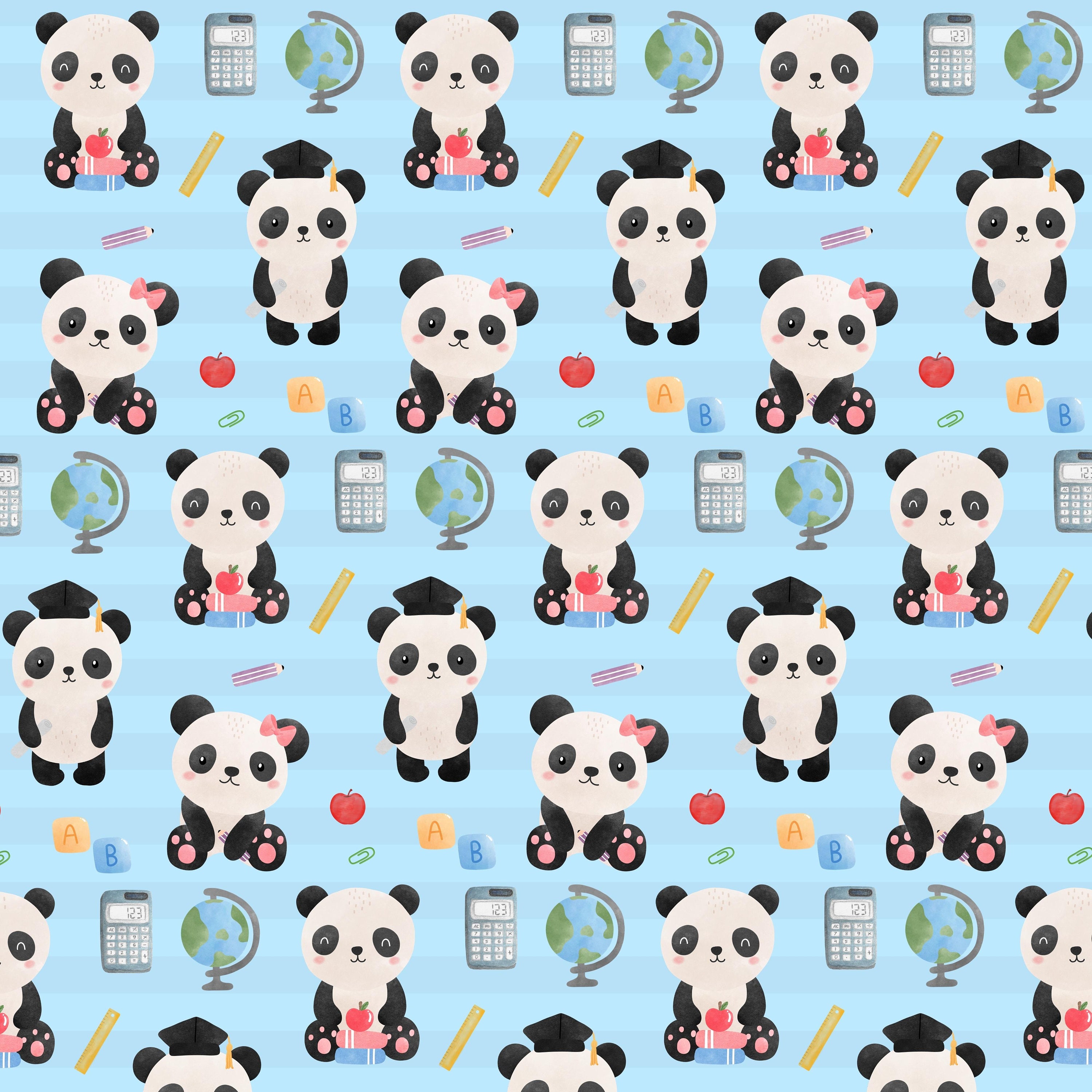 Panda Digital Paper Pandas Scrapbooking Paper, Craft Paper, Junk ...
