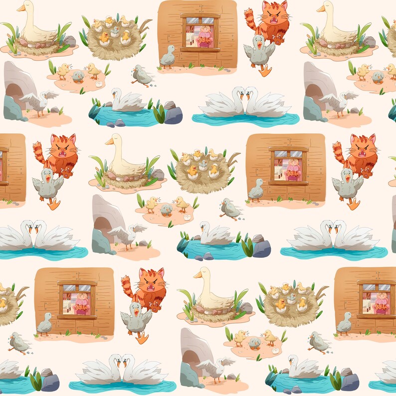 Storybook Digital Paper Fairy Tale Craft Paper - Etsy