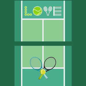 Tennis Digital Paper - Tennis Scrapbook Paper, Digital Download ...