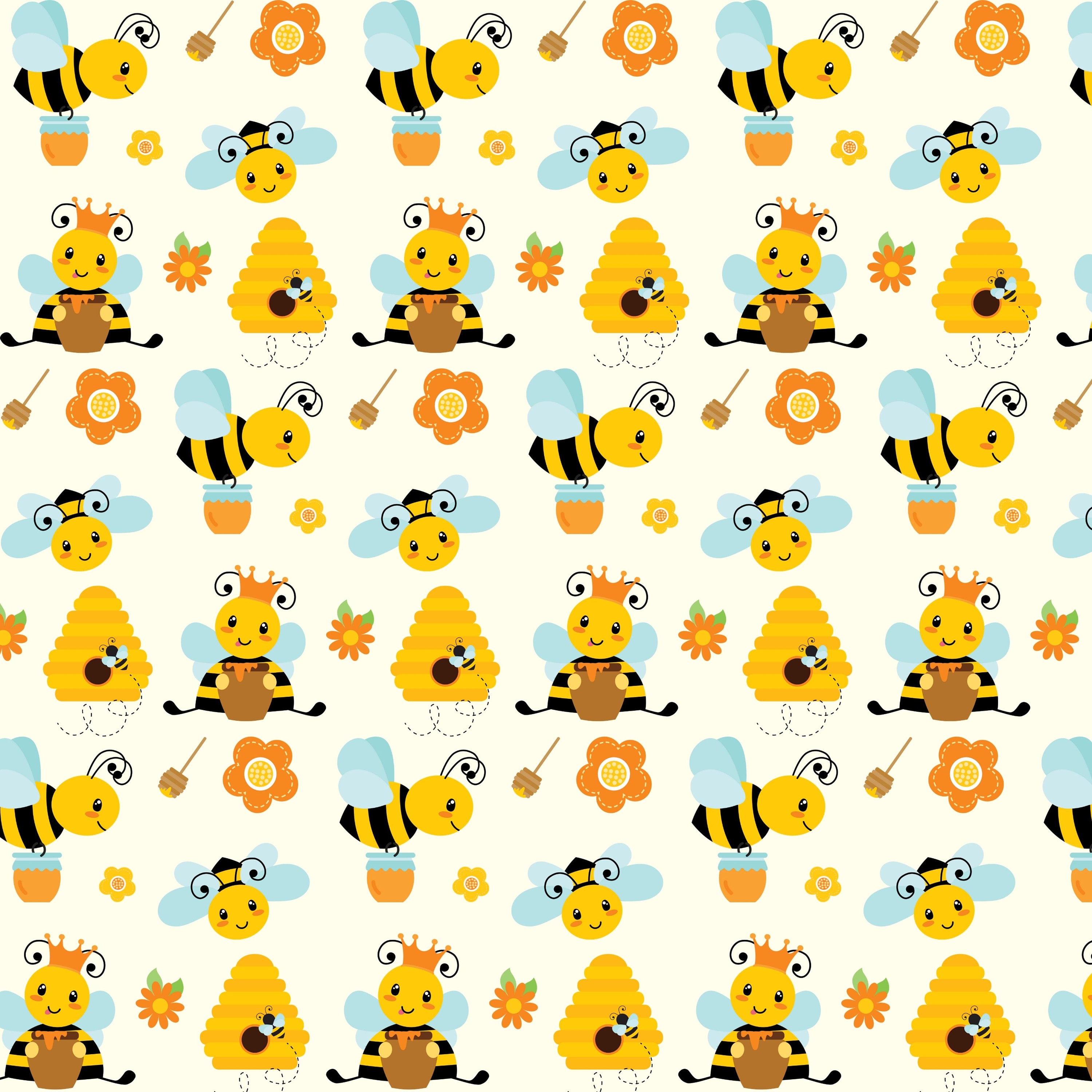 More Bumble Bees Digital Paper Bee Scrapbooking Paper for - Etsy
