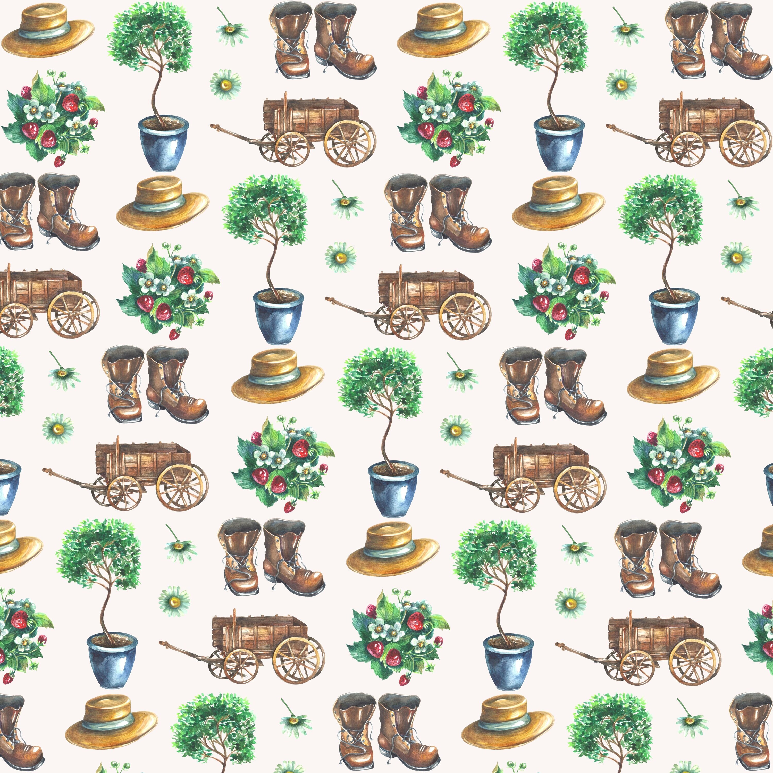 Gardening Digital Paper Garden Scrapbook Paper Papercrafts - Etsy