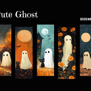 Cute Ghost Bookmarks - Printable Bookmark Cute Halloween Ghost ...
