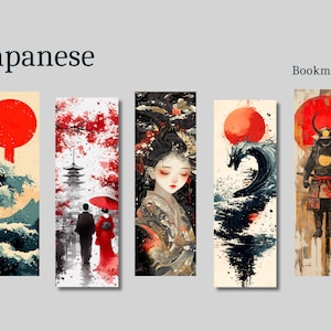Japanese Bookmarks - Japanese-style - Downloadable Bookmarks - Bookmark ...
