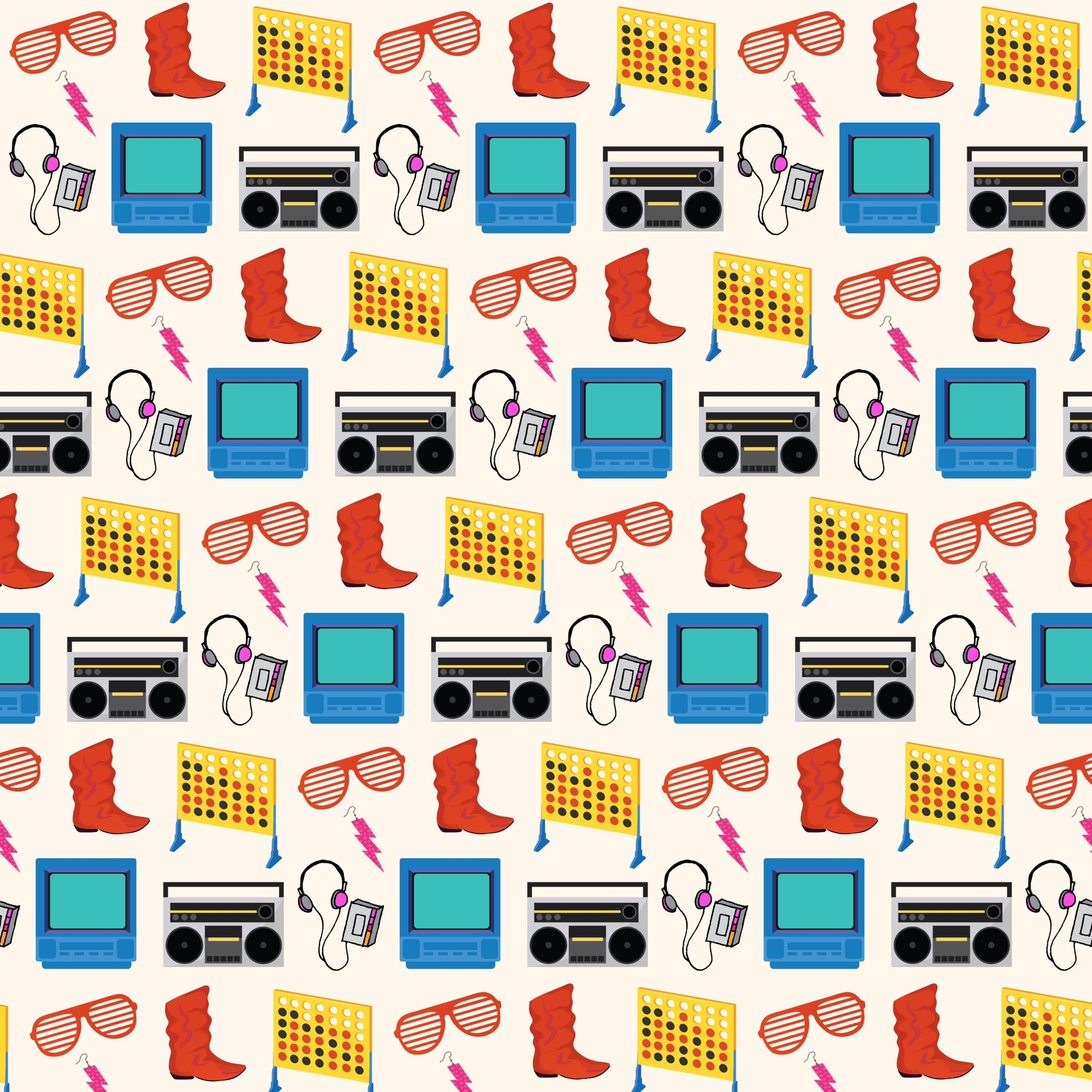 I Love the 80's Digital Paper Craft Paper Scrapbooking - Etsy