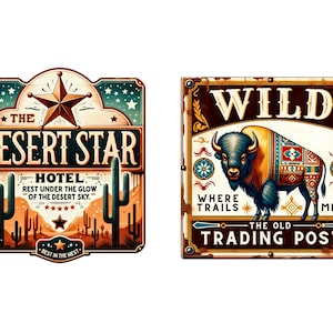 Vintage Western Signs - Wild West Signs and Decor - Saloon, Hotel ...