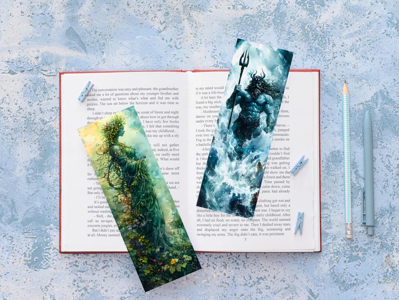 Greek Mythology Bookmarks: Watercolor Gods & Goddesses PNG (digital ...