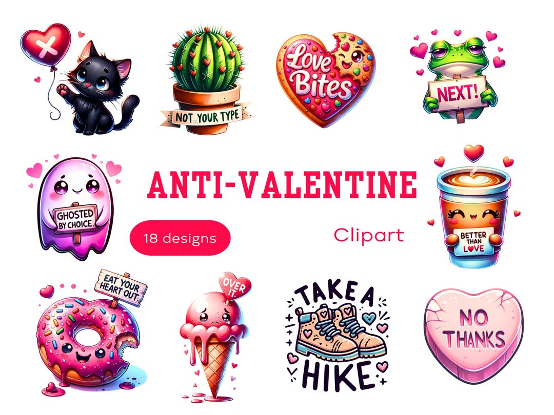 Anti-valentine Clipart - Cute Downloadable Transparent Background ...