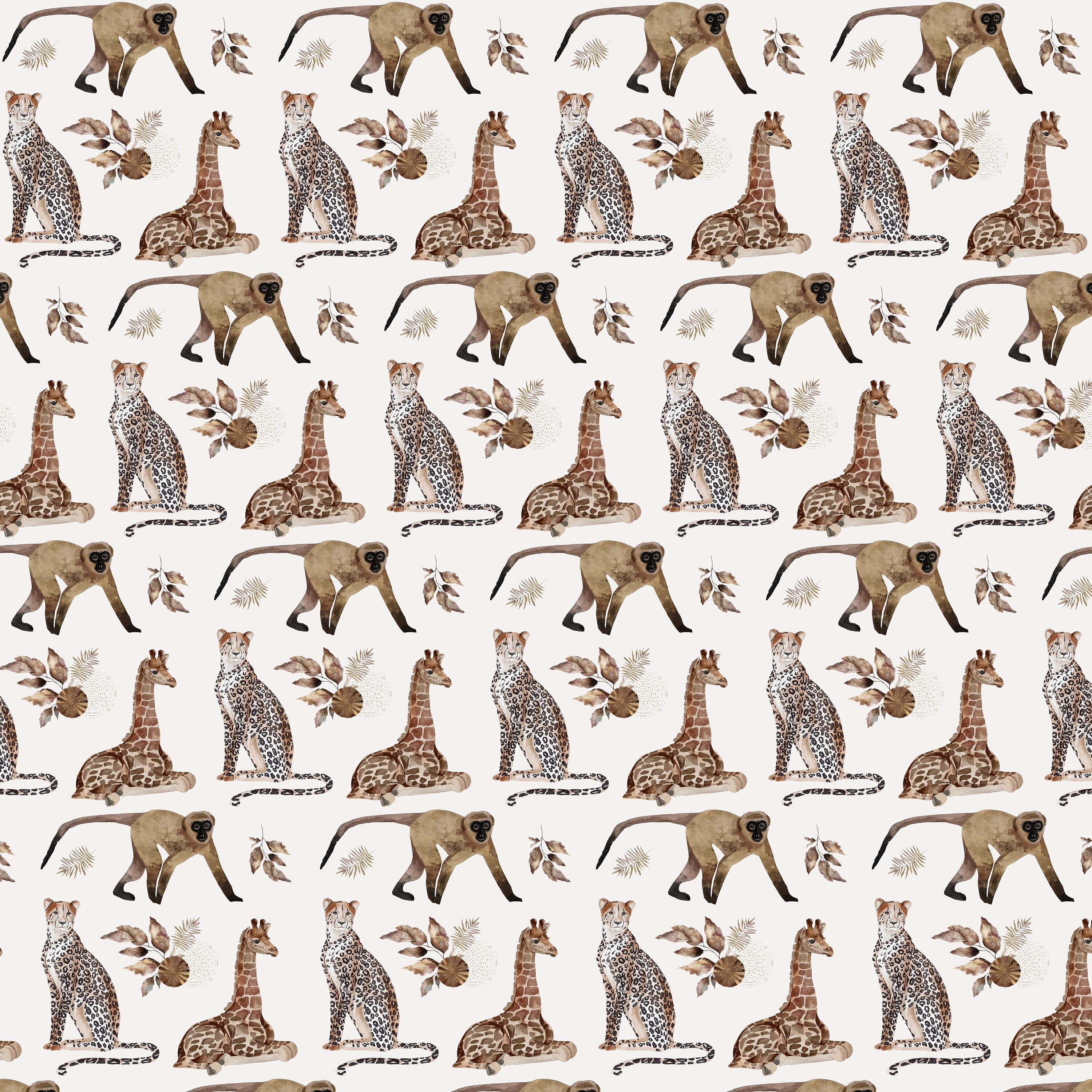 African Safari Digital Paper Safari Animals Scrapbook Paper - Etsy