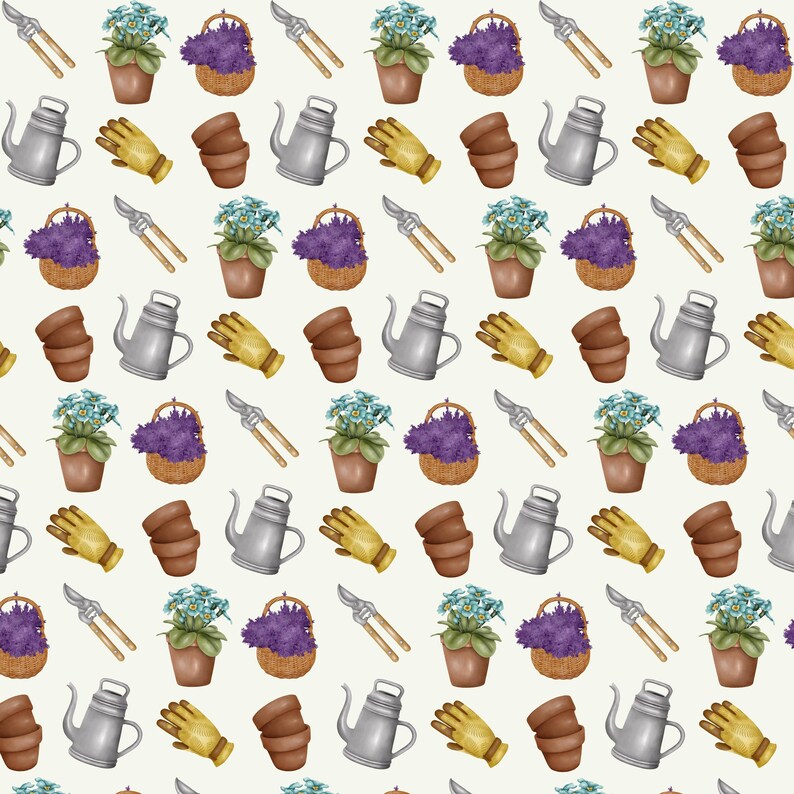 Gardening Digital Paper Garden Scrapbook Paper Papercrafts - Etsy