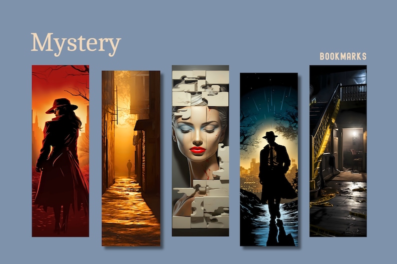 Mystery Bookmarks for Those Who Love Mysteries and Detective Stories - Etsy