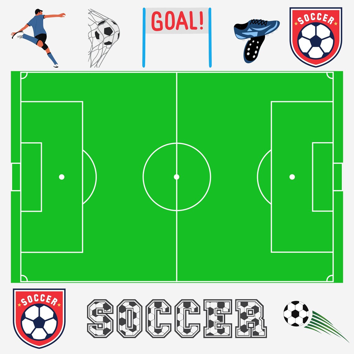 Soccer Digital Paper Soccer Scrapbook Paper Junk Journal - Etsy