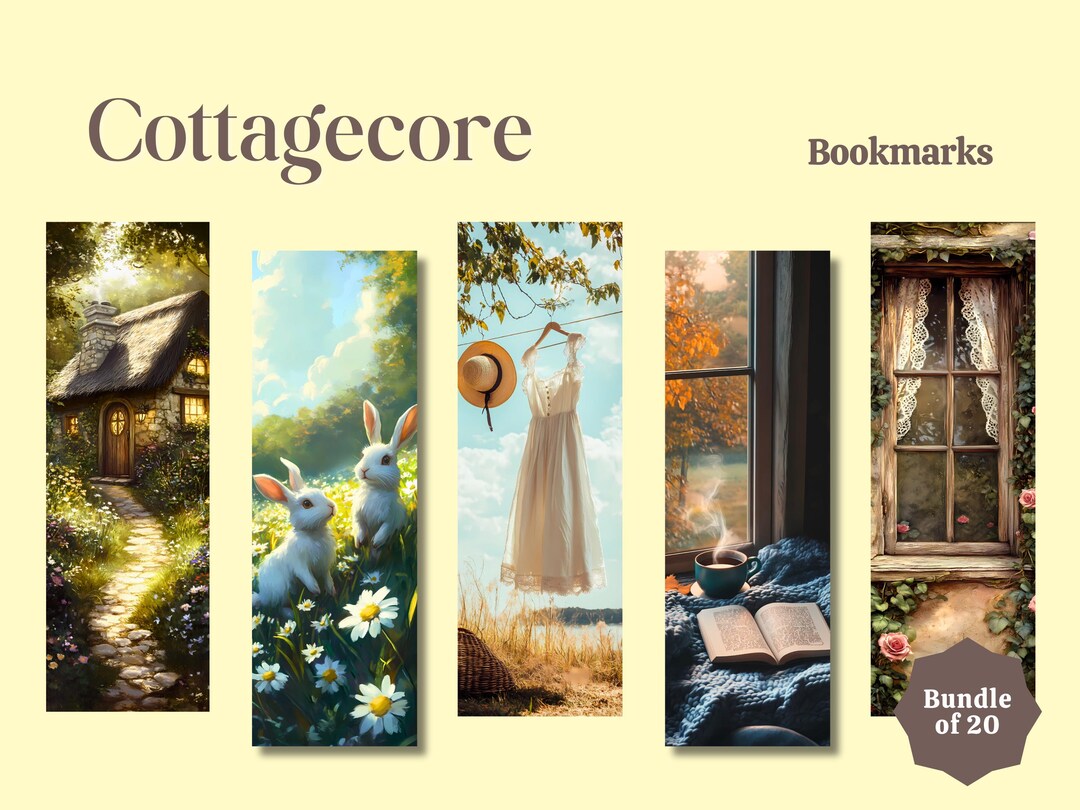 Cottagecore Bookmarks - Cottagecore Sublimation Designs - PNG - JPG - Etsy
