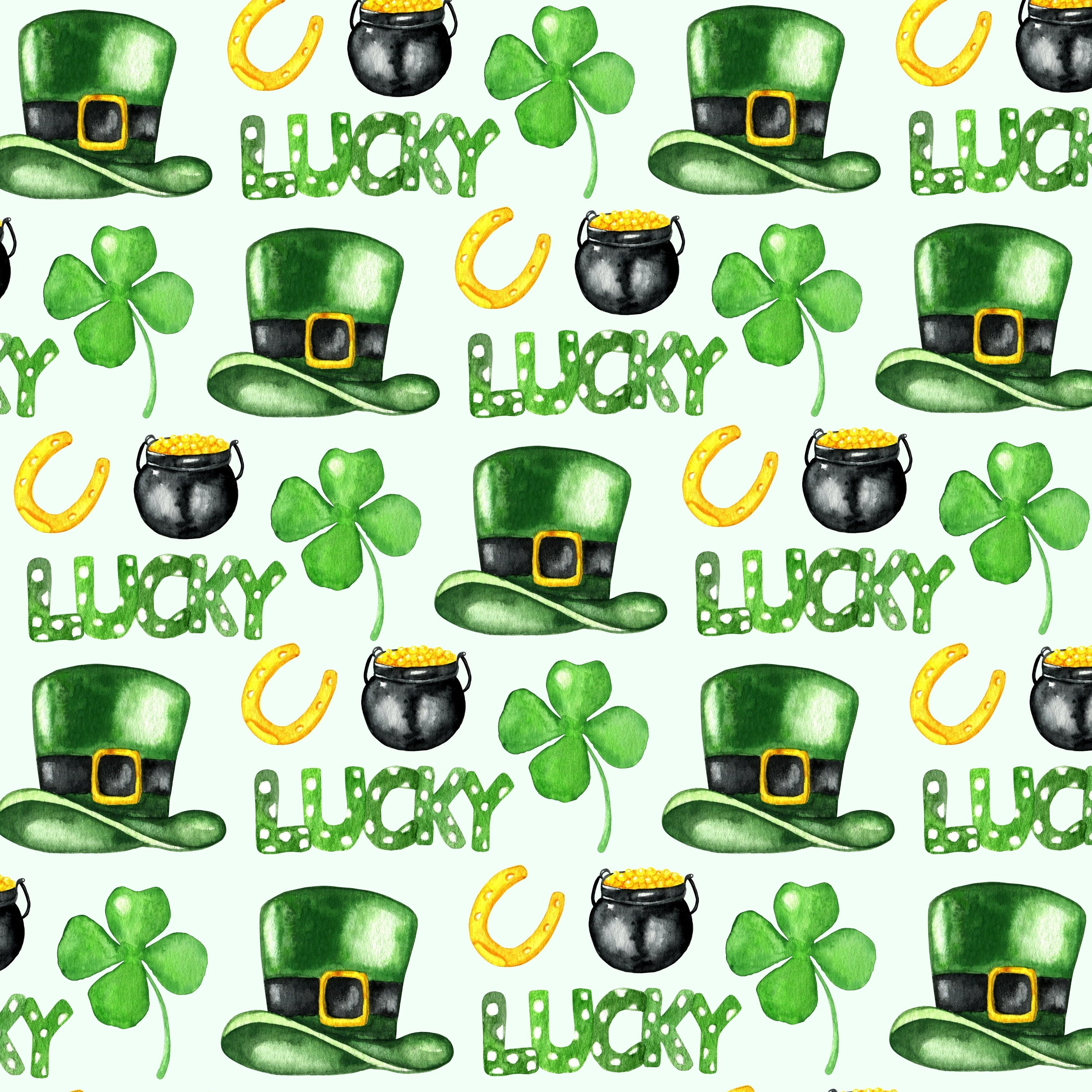 St. Patrick's Day Digital Paper Shamrock Scrapbooking Paper Craft Paper ...