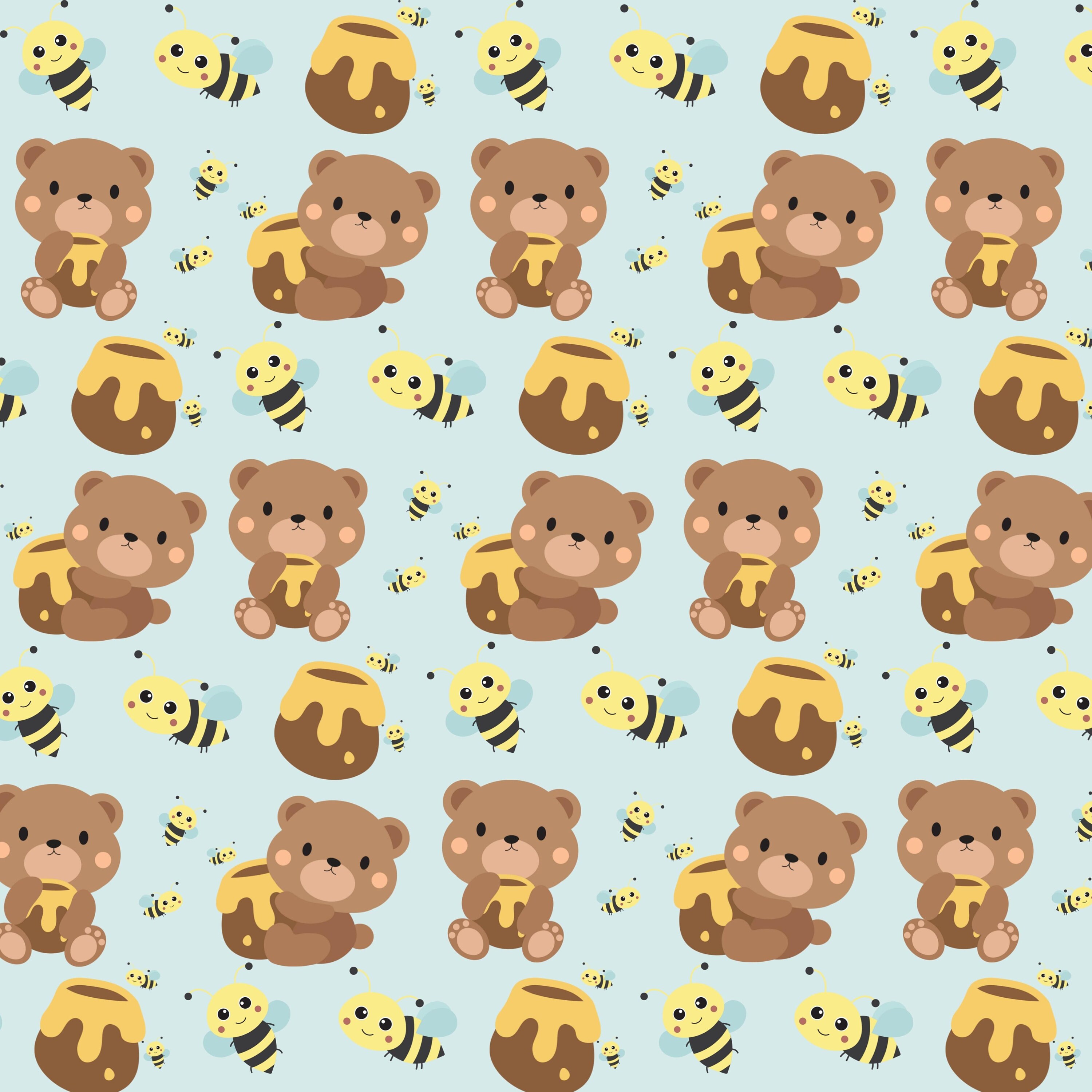 Bumble Bee Digital Paper Bees Scrapbook Paper Pattern - Etsy