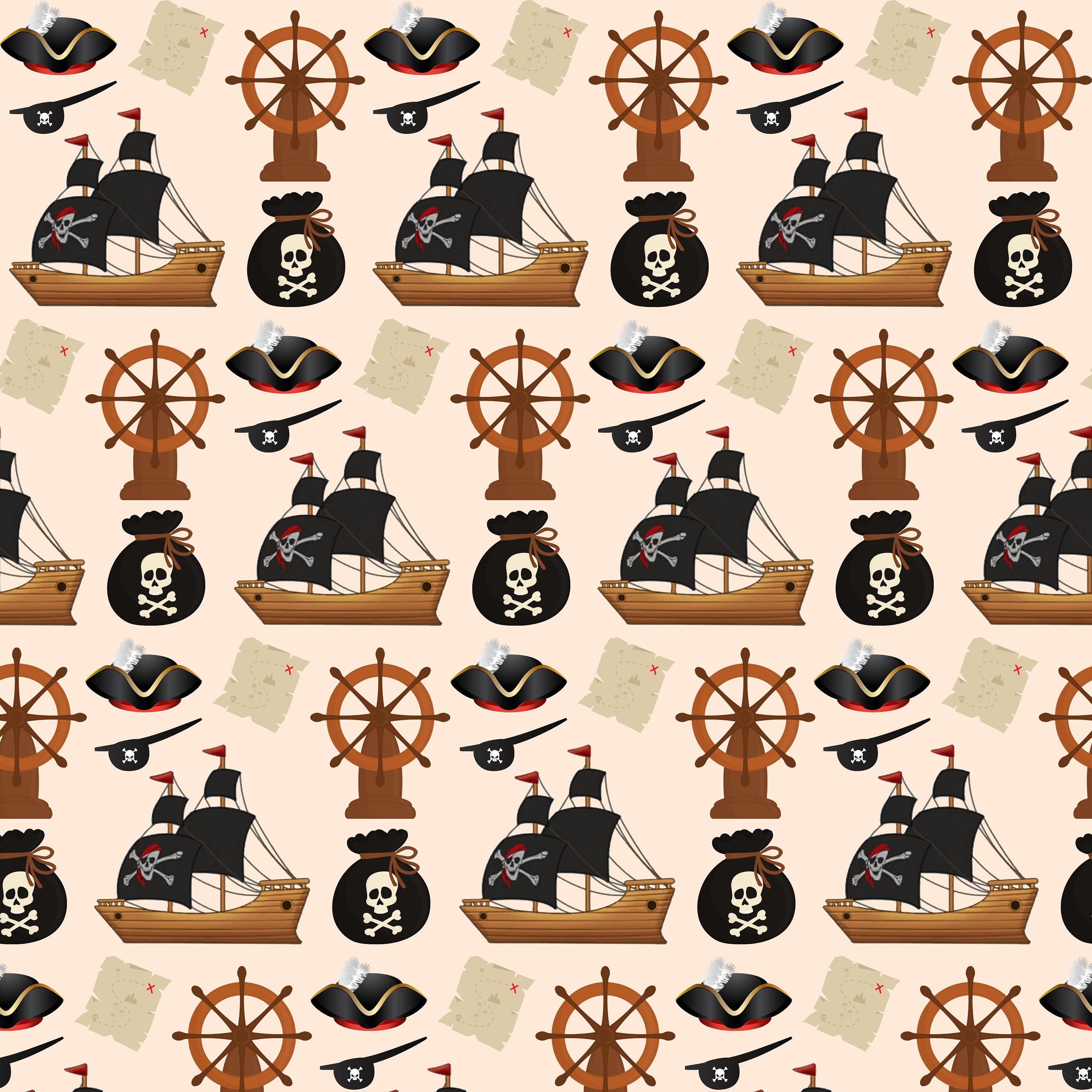 Pirate Digital Paper Pirates Scrapbook Paper, Craft Paper, Junk ...