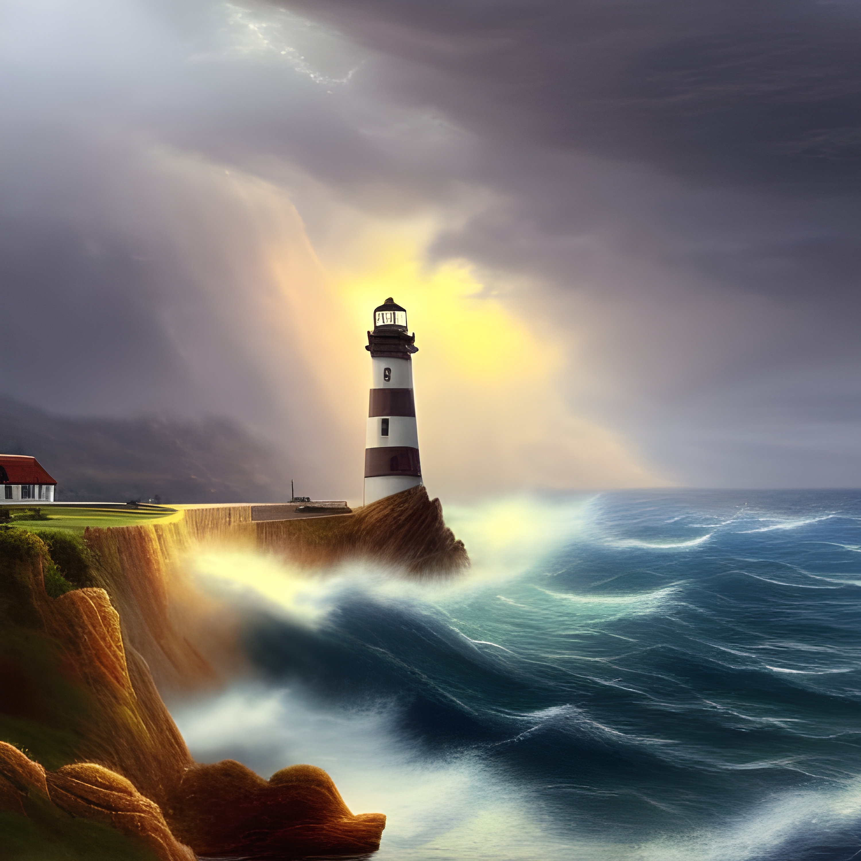 Lighthouse Digital Paper Digital Print Wall Art Poster - Etsy