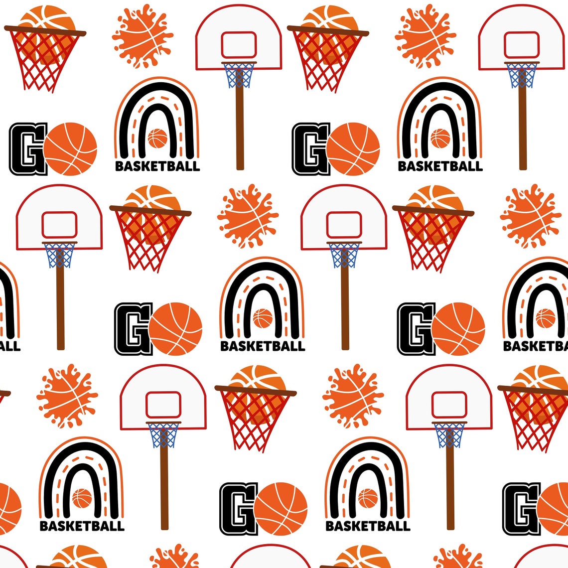 Basketball Digital Paper Basketball Scrapbook Paper Junk - Etsy
